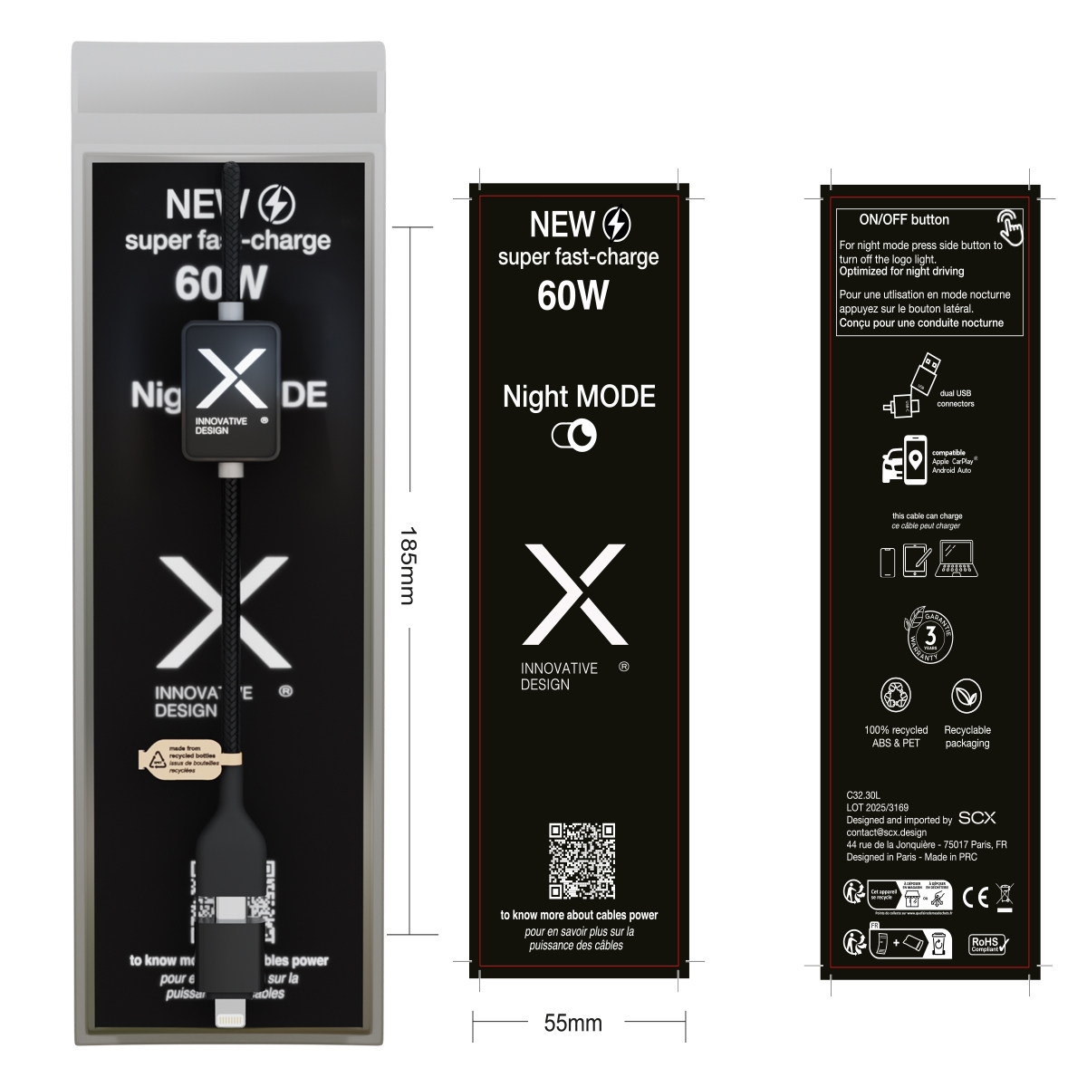 SCX - C32 | Night mode cable 60W